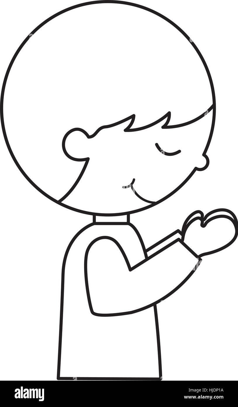 first communion boy character vector illustration design Stock Vector ...