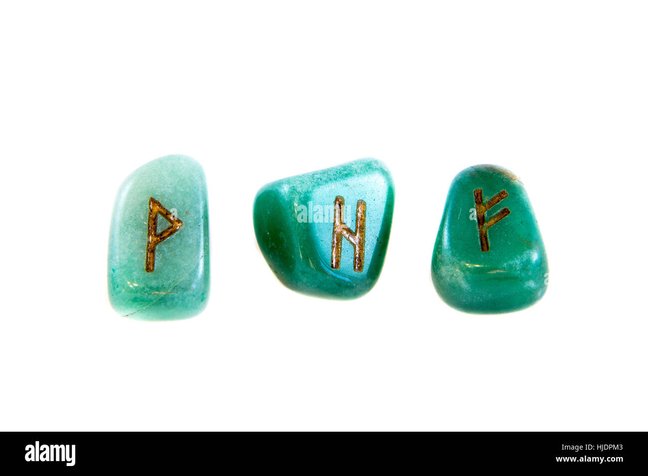 Stone runes isolated on the white background. Esoteric subjects Stock ...