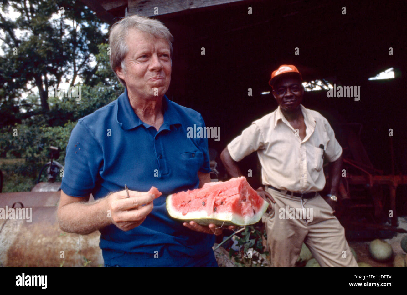 President Jimmy Carter and Carter's tenant farmer - Leonard Wright ...