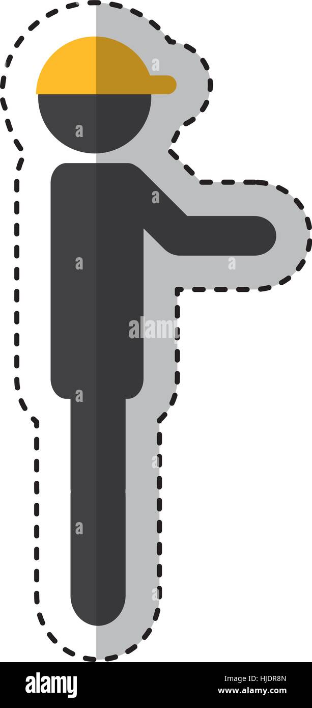 worker logistic silhouette icon Stock Vector Image & Art - Alamy