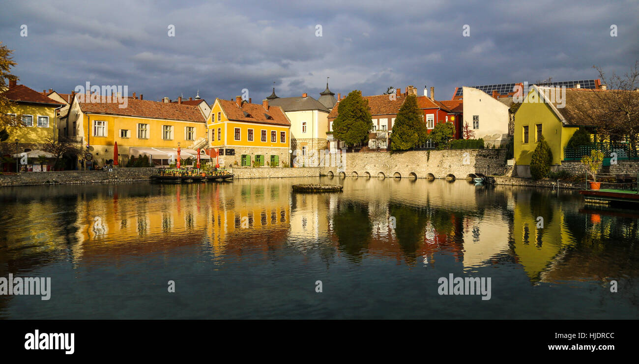 Panorama of lake in Tapolca, Hungary Stock Photo - Alamy