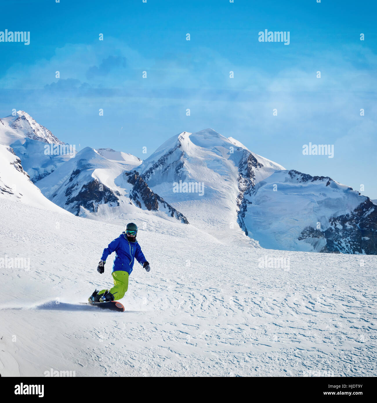 Winter snowboarding activity Stock Photo - Alamy