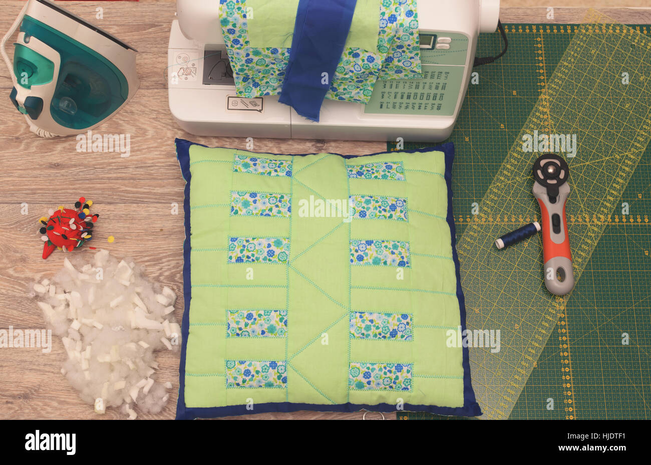 quilted patchwork stages Stock Photo - Alamy