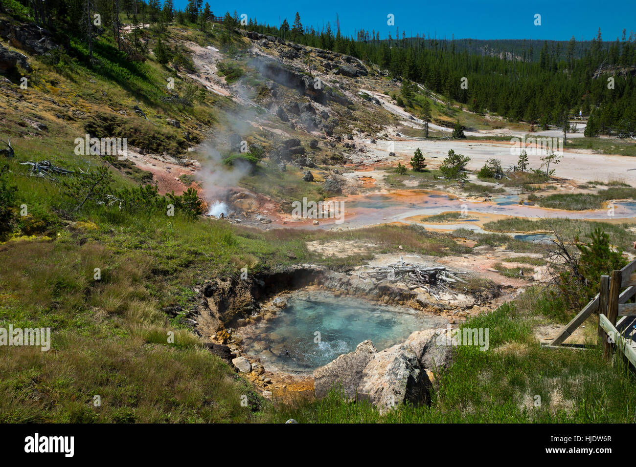 Yellowstone artist's paint pots hi-res stock photography and images - Alamy
