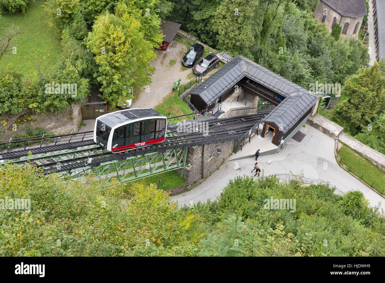 Hohensalzburg castle funicular hi-res stock photography and images - Alamy