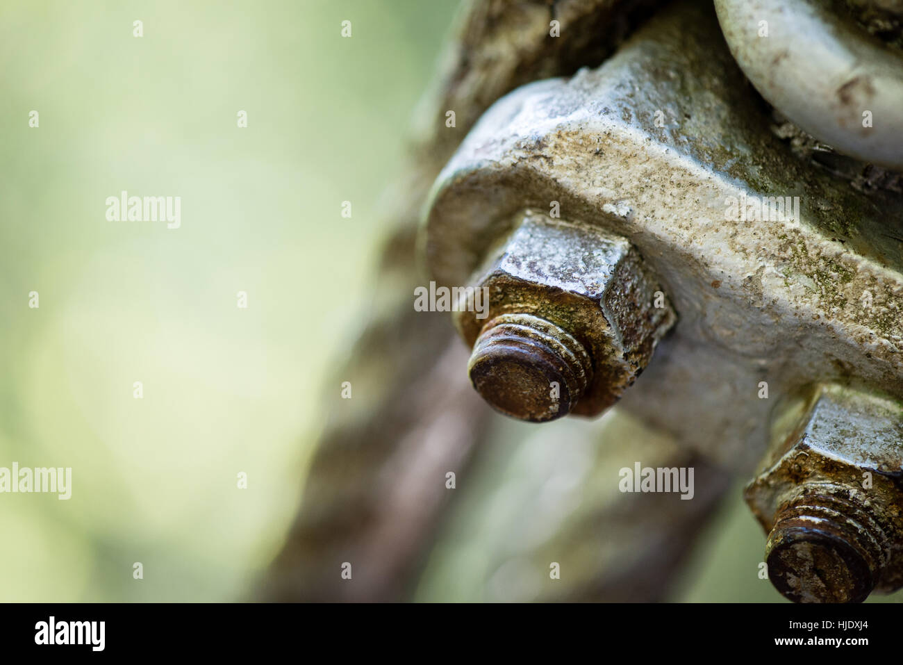 Rusty painted steel cable, bad condition. close up Stock Photo - Alamy