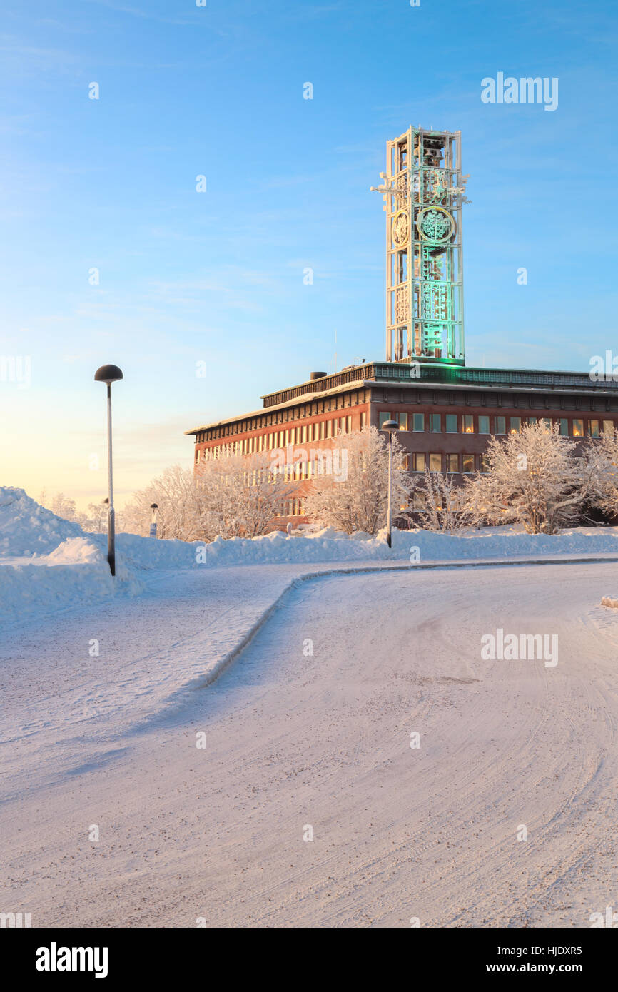 hall, tower, city, town, clock, sweden, landmark, hall, tower, travel ...
