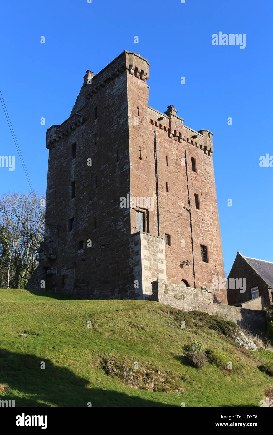 Exterior of Kinnaird Castle Perthshire Scotland January 2017 Stock ...