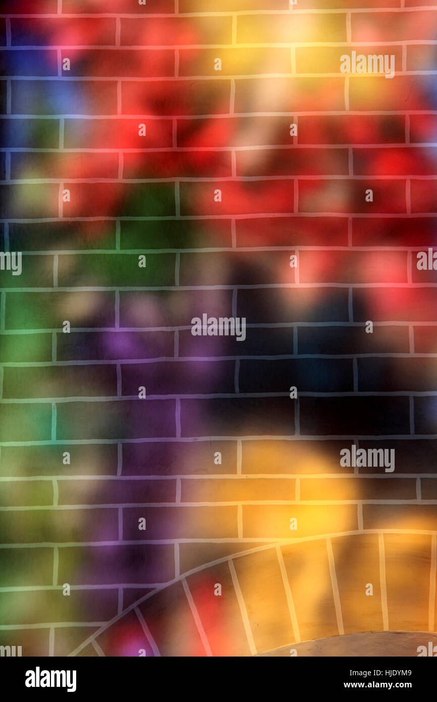 hell, art, hell, brick, brightly, backdrop, background, bright, popart ...