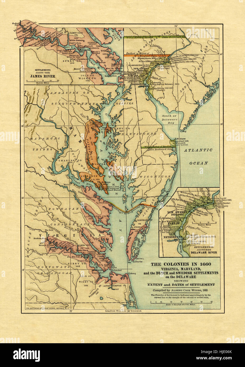 American colonies map hi-res stock photography and images - Alamy