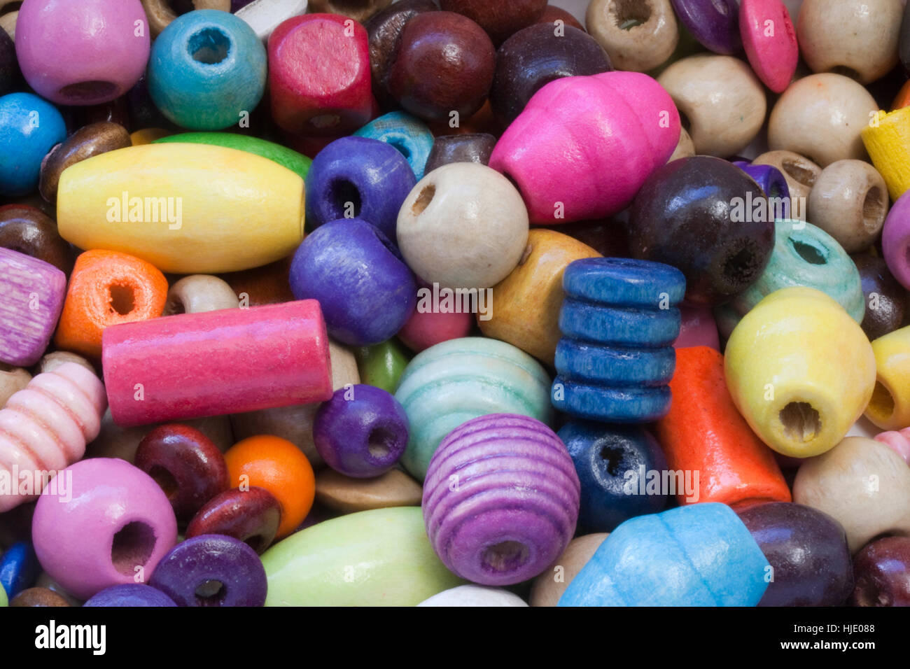 Colourful wooden beads Stock Photo - Alamy