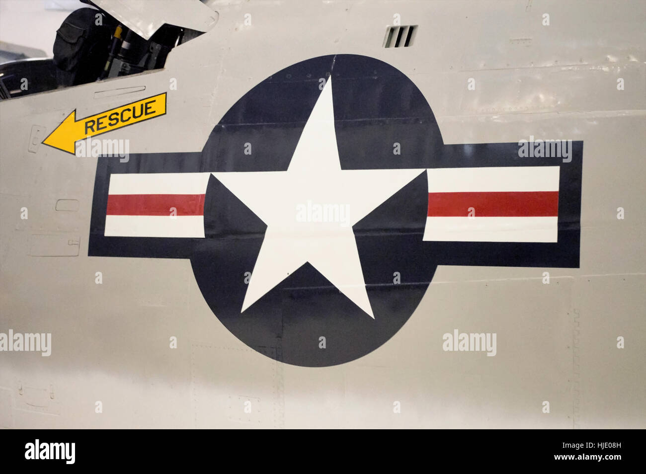 A navy flight symbol on a gray aircraft side Stock Photo - Alamy