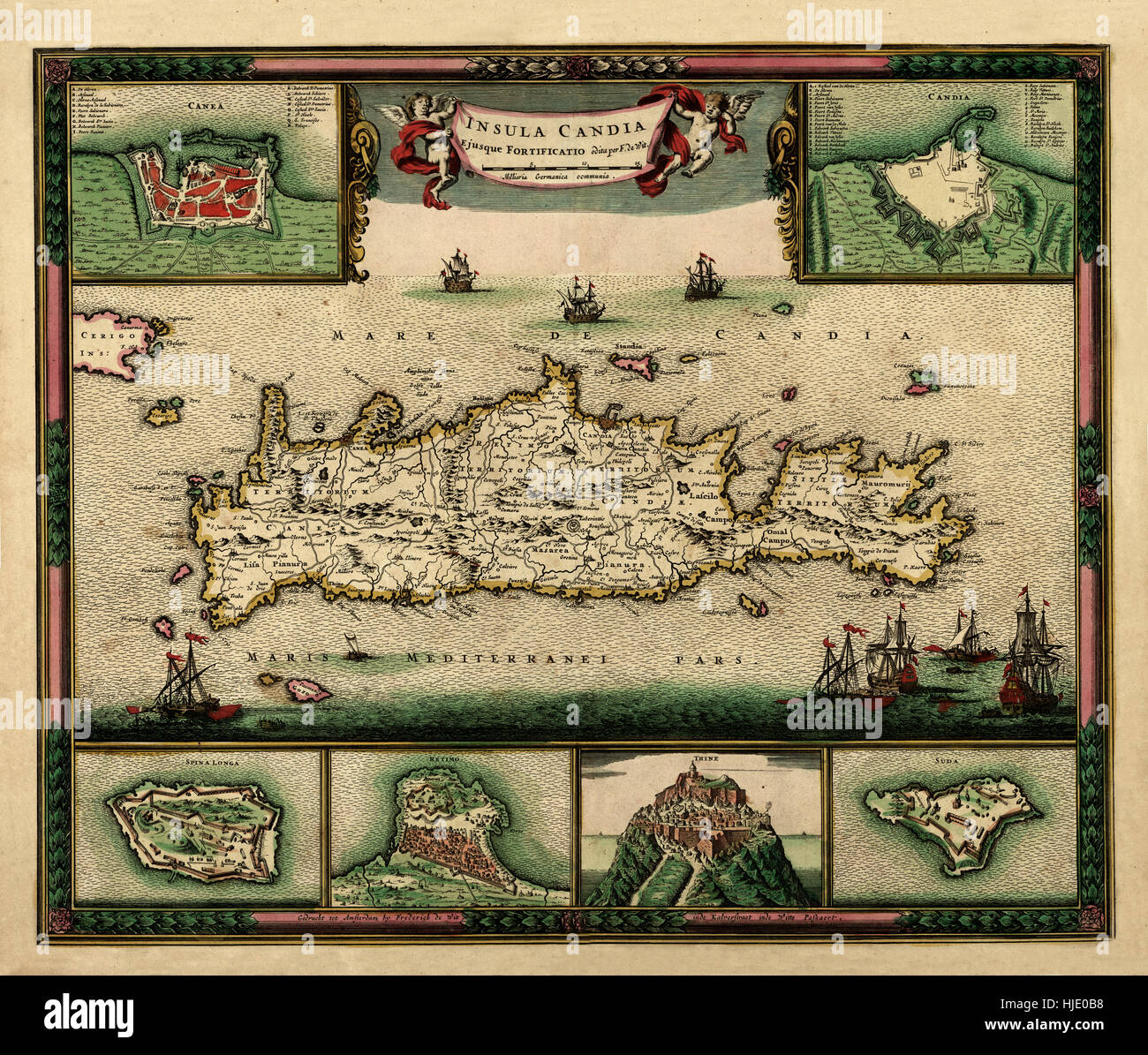 Crete map hi-res stock photography and images - Alamy