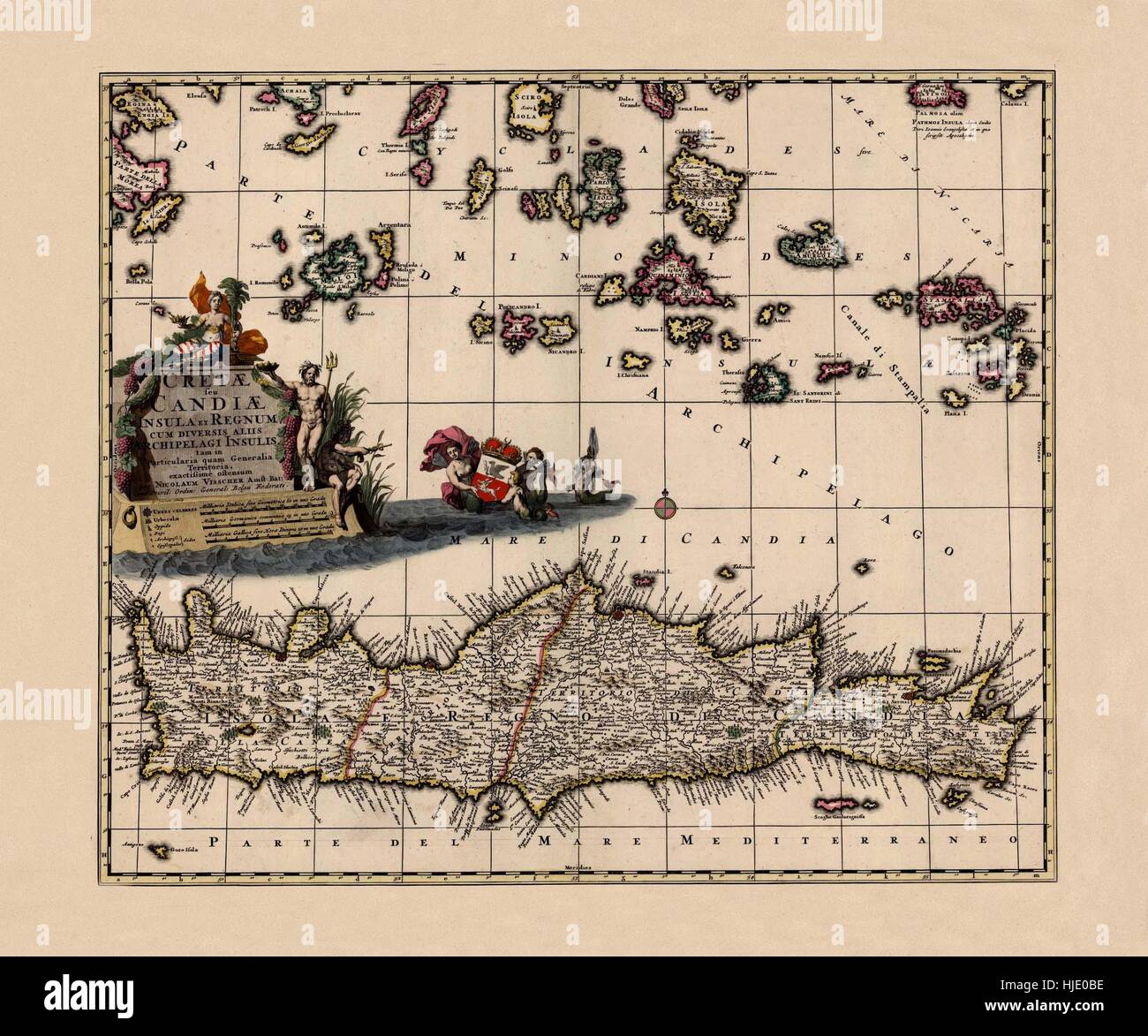 Map of crete hi-res stock photography and images - Alamy