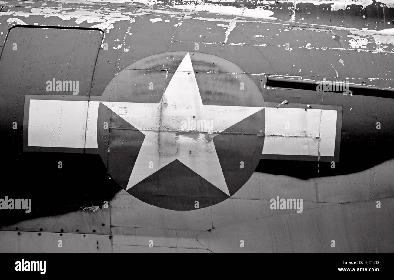 An old navy flight logo on a vintage plane Stock Photo - Alamy