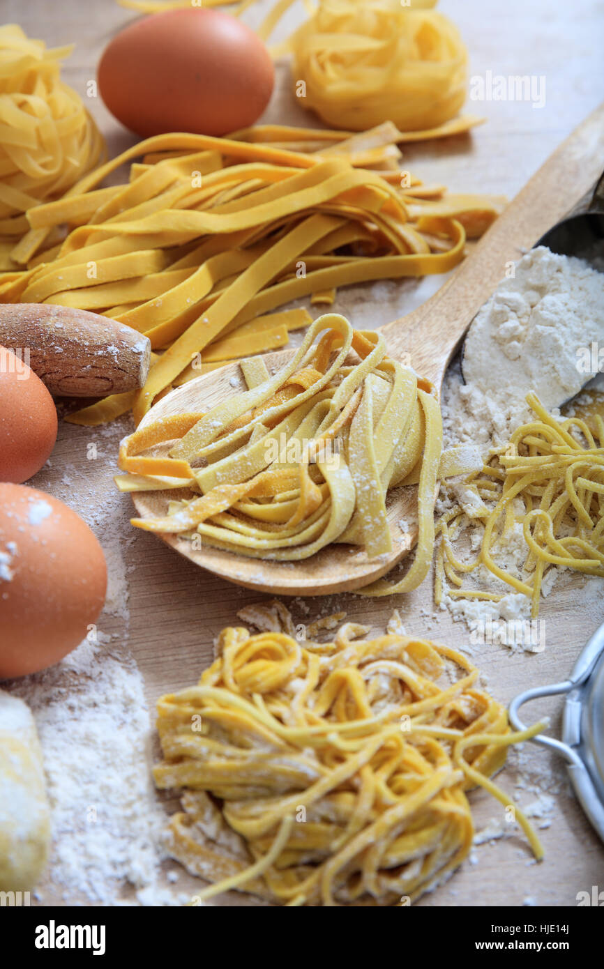 Fresh pasta homemade preparation Stock Photo - Alamy