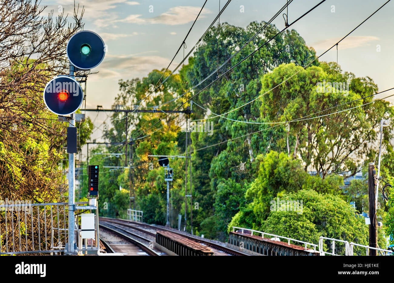 Railway signals melbourne australia hi-res stock photography and images ...