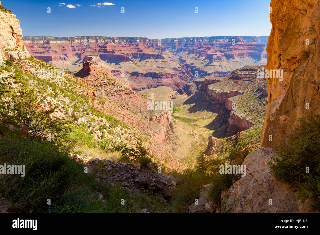 View from Bright Angel Trail, Grand Canyon National Park, Arizona, USA ...
