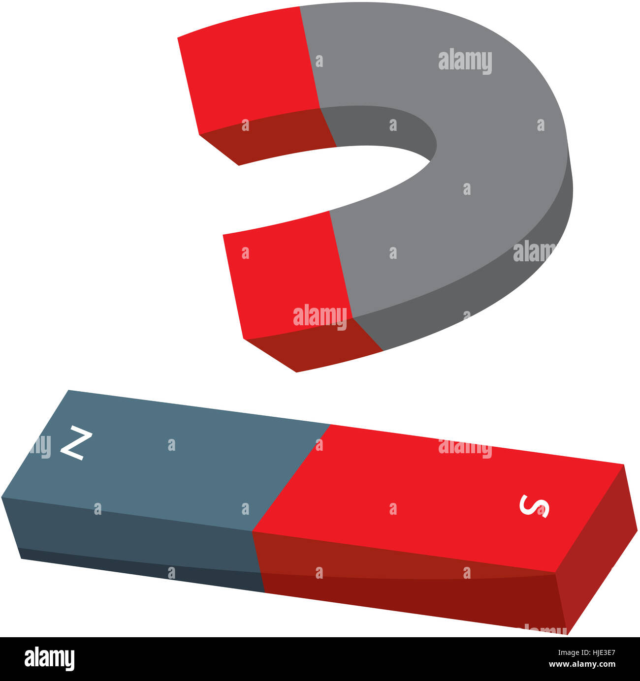 illustration of magnets on white Stock Photo - Alamy