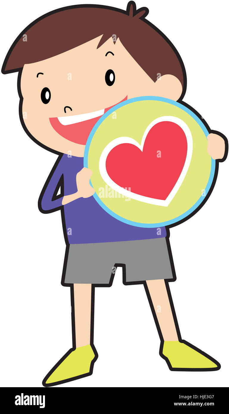 illustration of a boy on white Stock Photo - Alamy