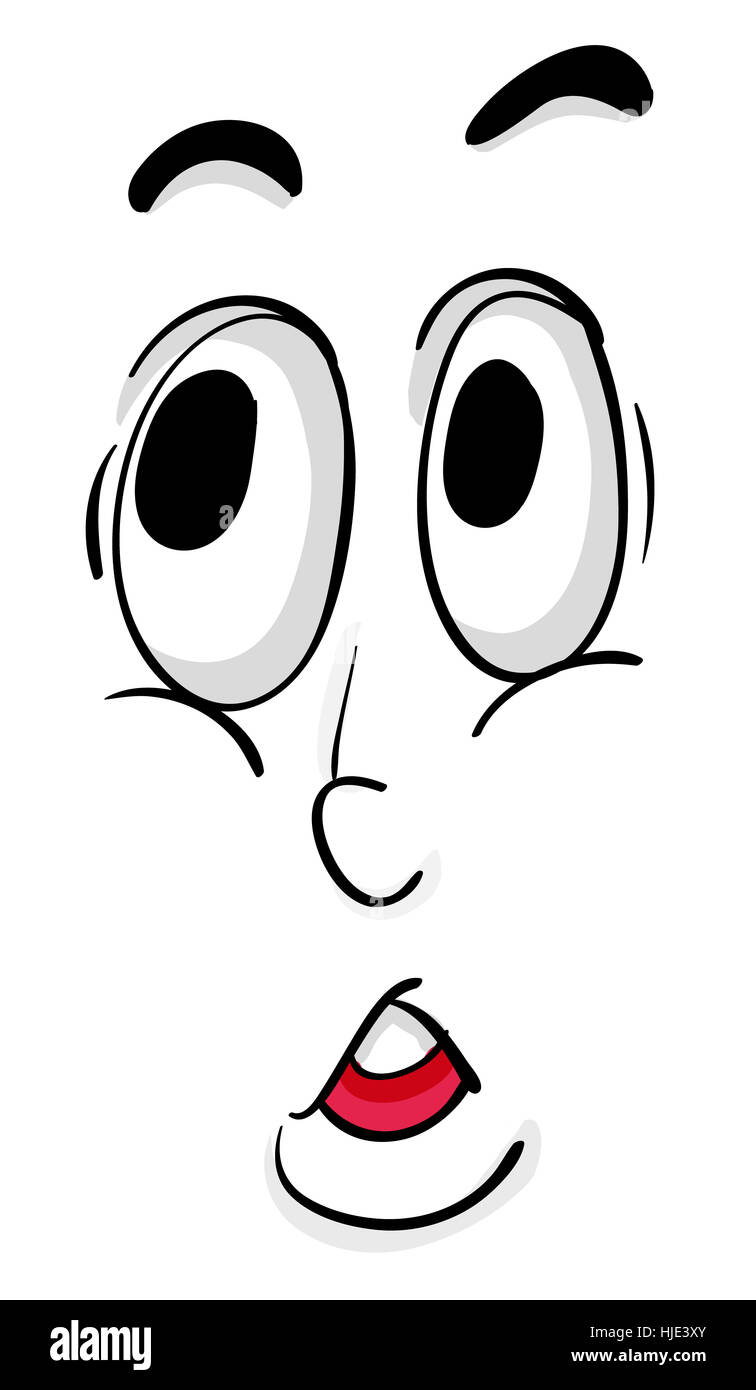 Illustration of a comical facial expression Stock Photo - Alamy