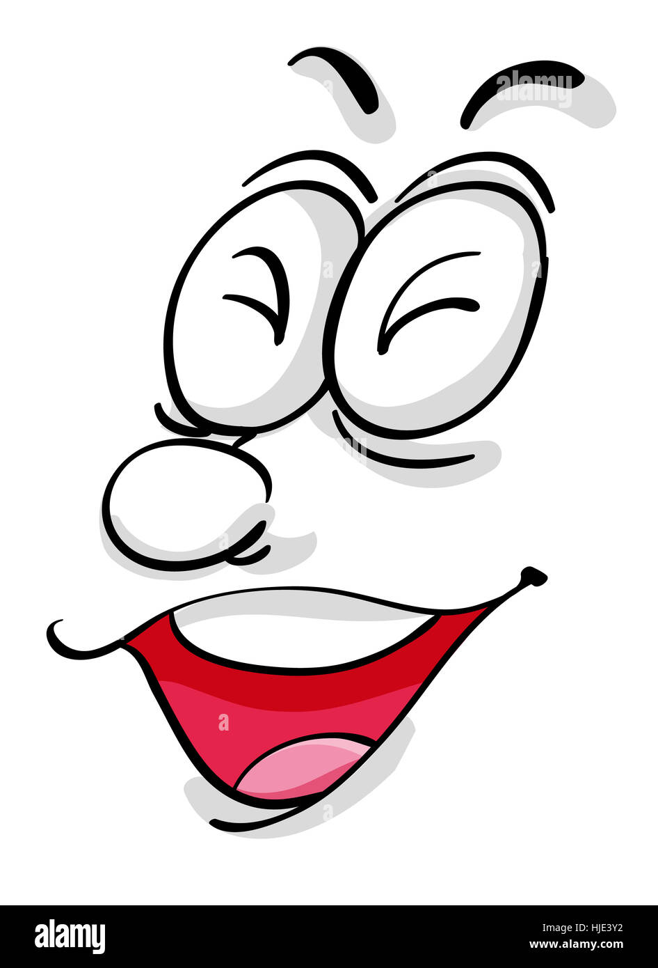 Illustration of a comical facial expression Stock Photo - Alamy