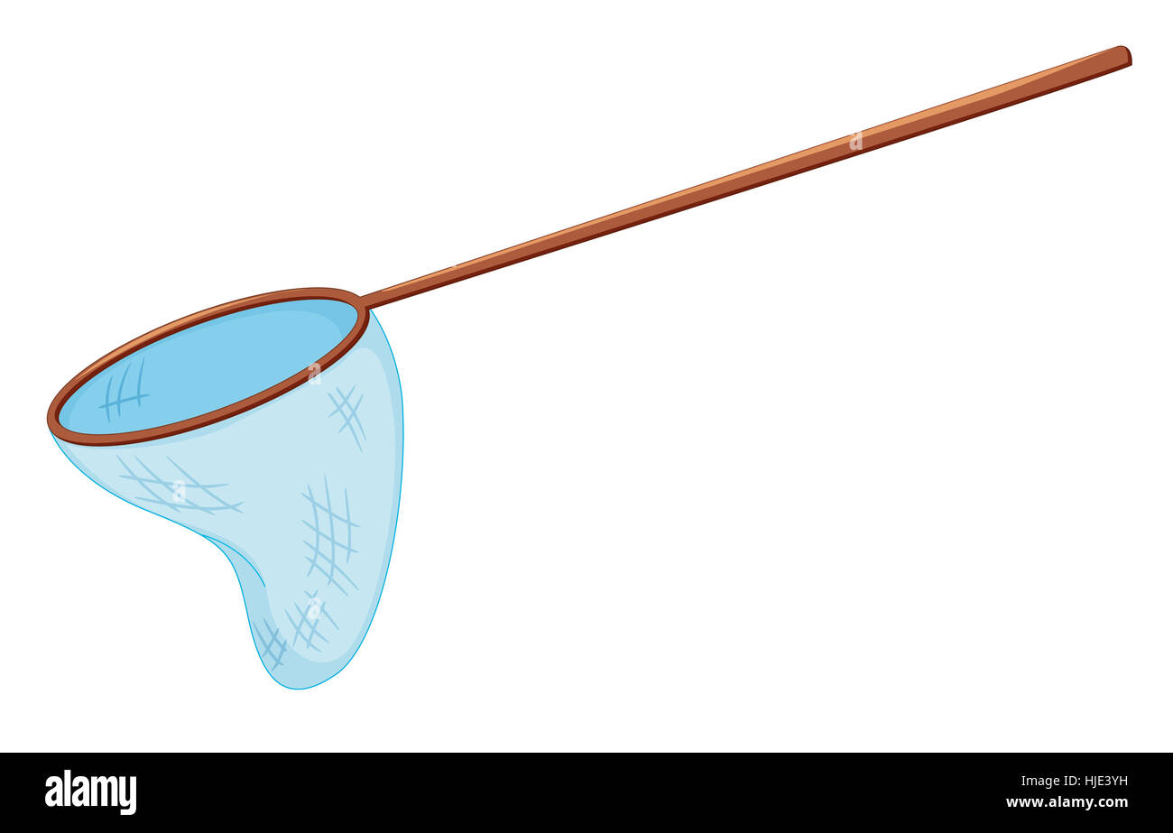 Illustration of a fishing net on white Stock Photo - Alamy