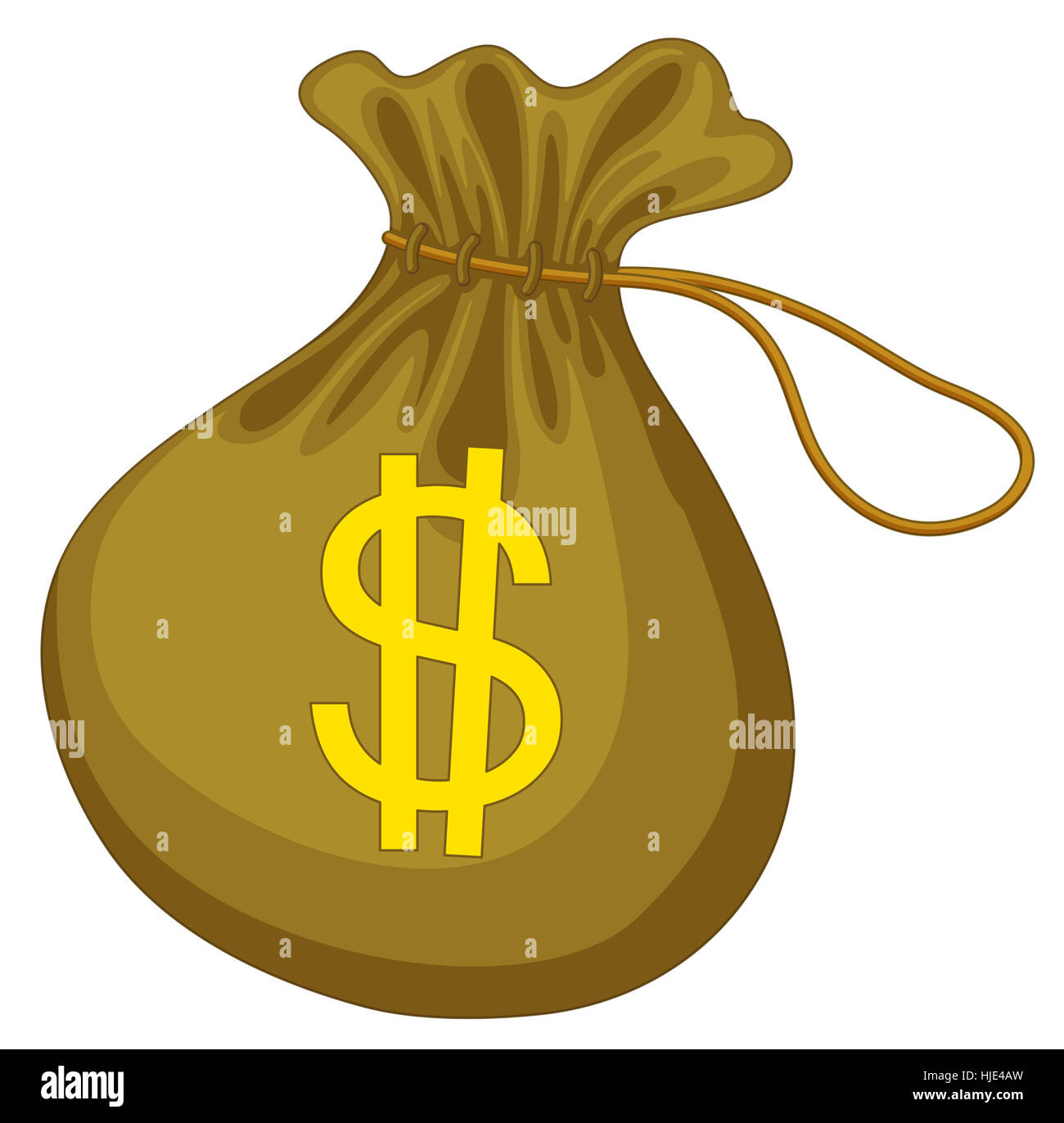illustration of money bag on white Stock Photo - Alamy