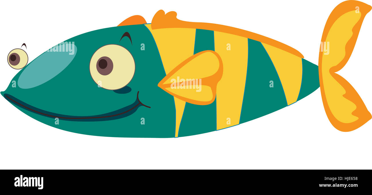 Green striped fish with good posture Stock Photo - Alamy