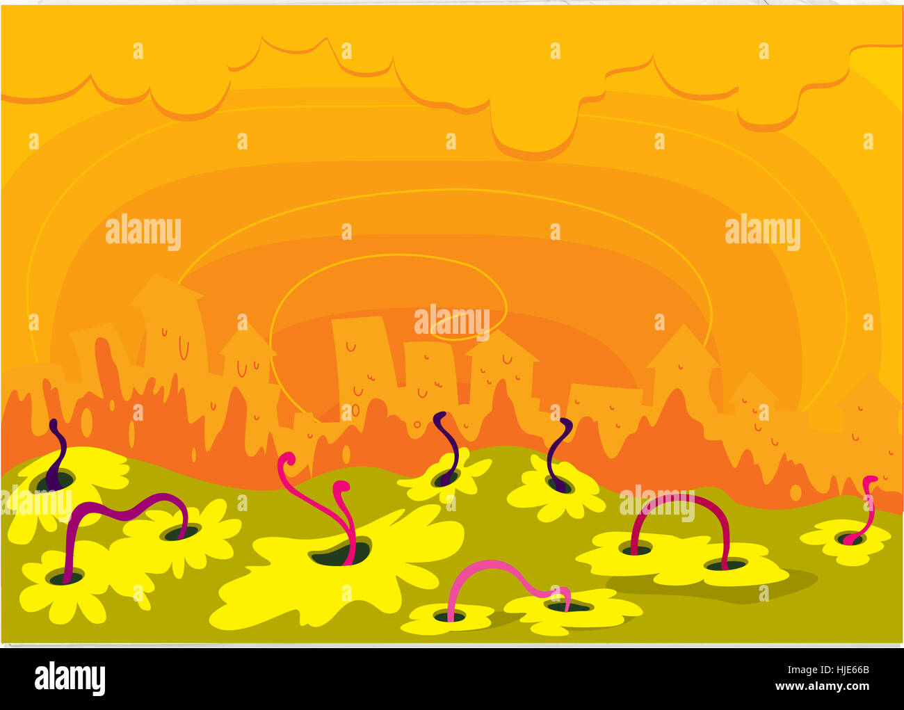 buildings, city, town, colour, space, graphic, coloured, colourful ...