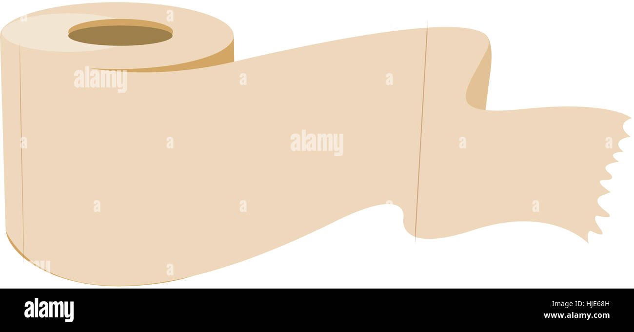 illustration of tissue paper roll on white Stock Photo - Alamy