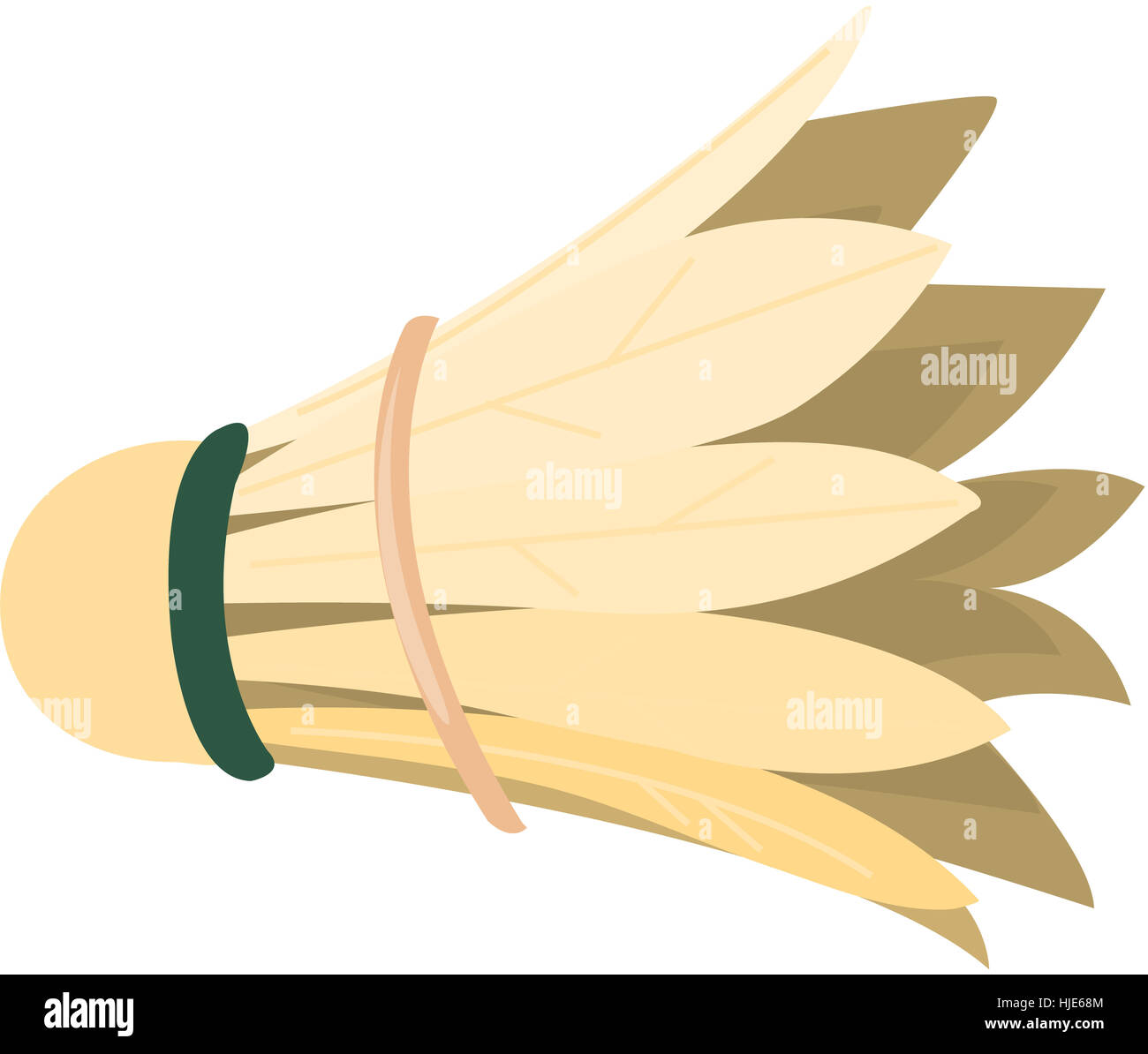 illustration of badminton cork on white Stock Photo - Alamy