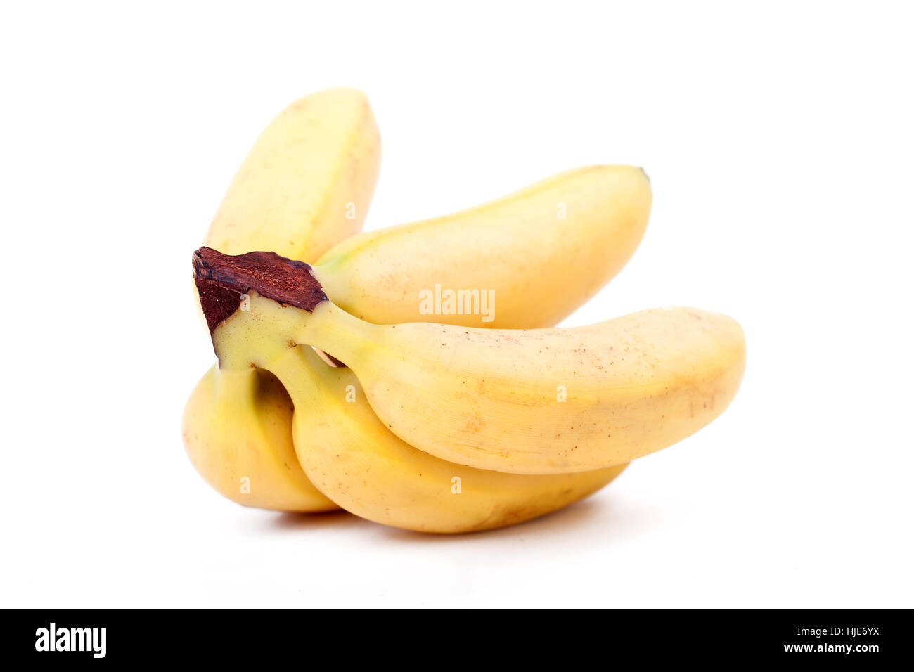 Yellow ripe mini bananas Cut Out Stock Images & Pictures - Alamy
