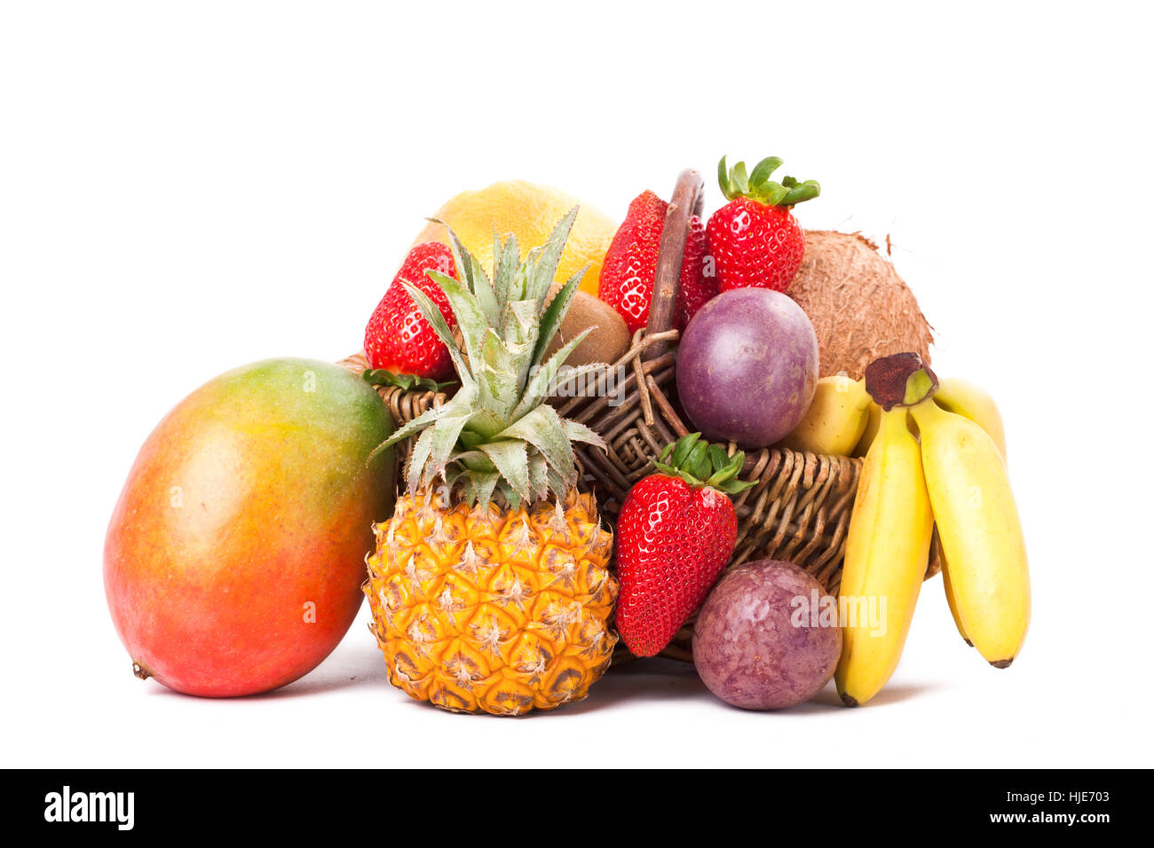 colorful fresh fruit basket Stock Photo - Alamy