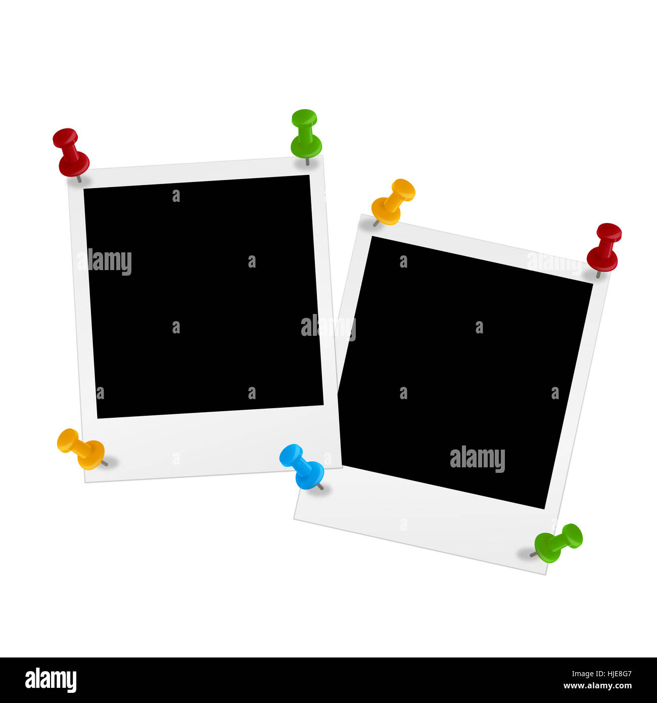 polaroids with pin Stock Photo - Alamy