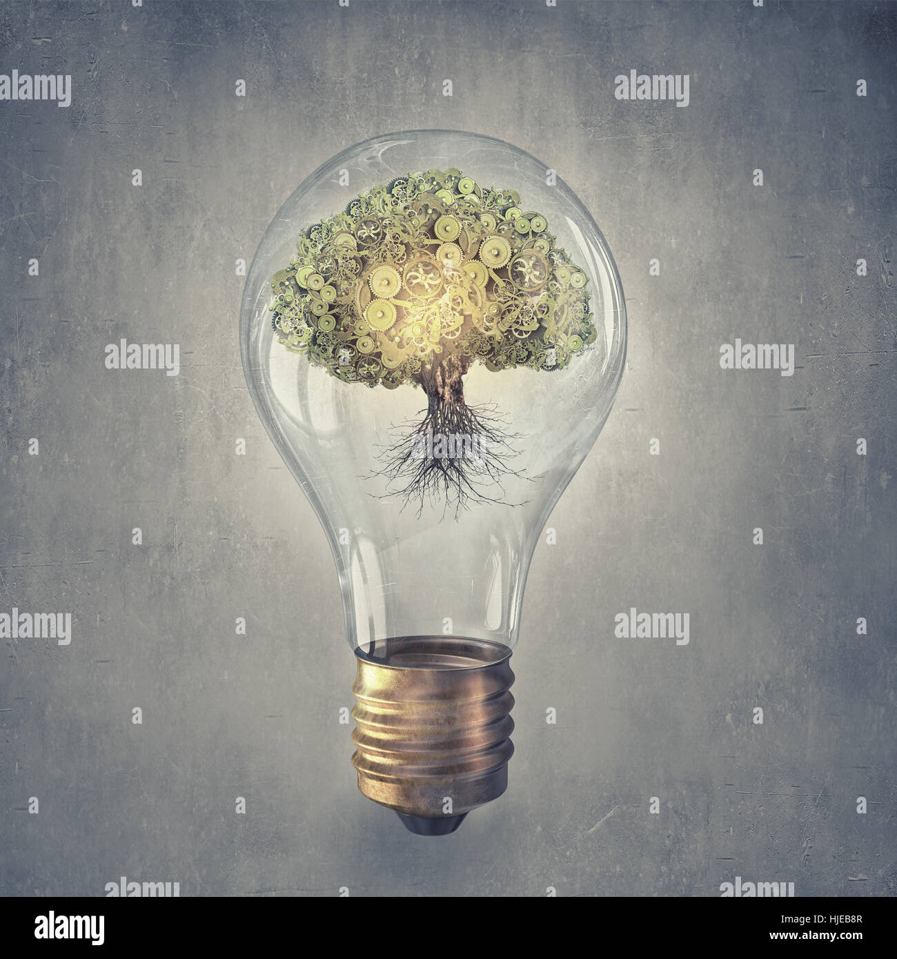 Cogwheel light bulb hi-res stock photography and images - Alamy