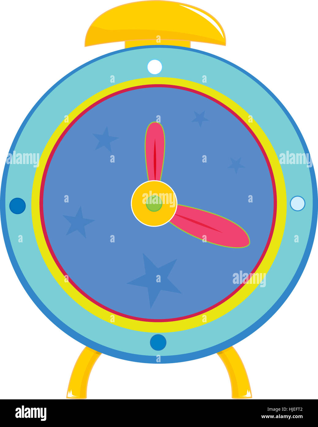 illustratiion of colorful alarm clock Stock Photo - Alamy