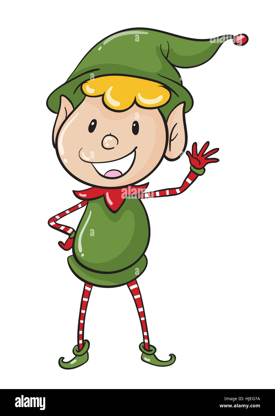 illustration of an elve on a white background Stock Photo - Alamy