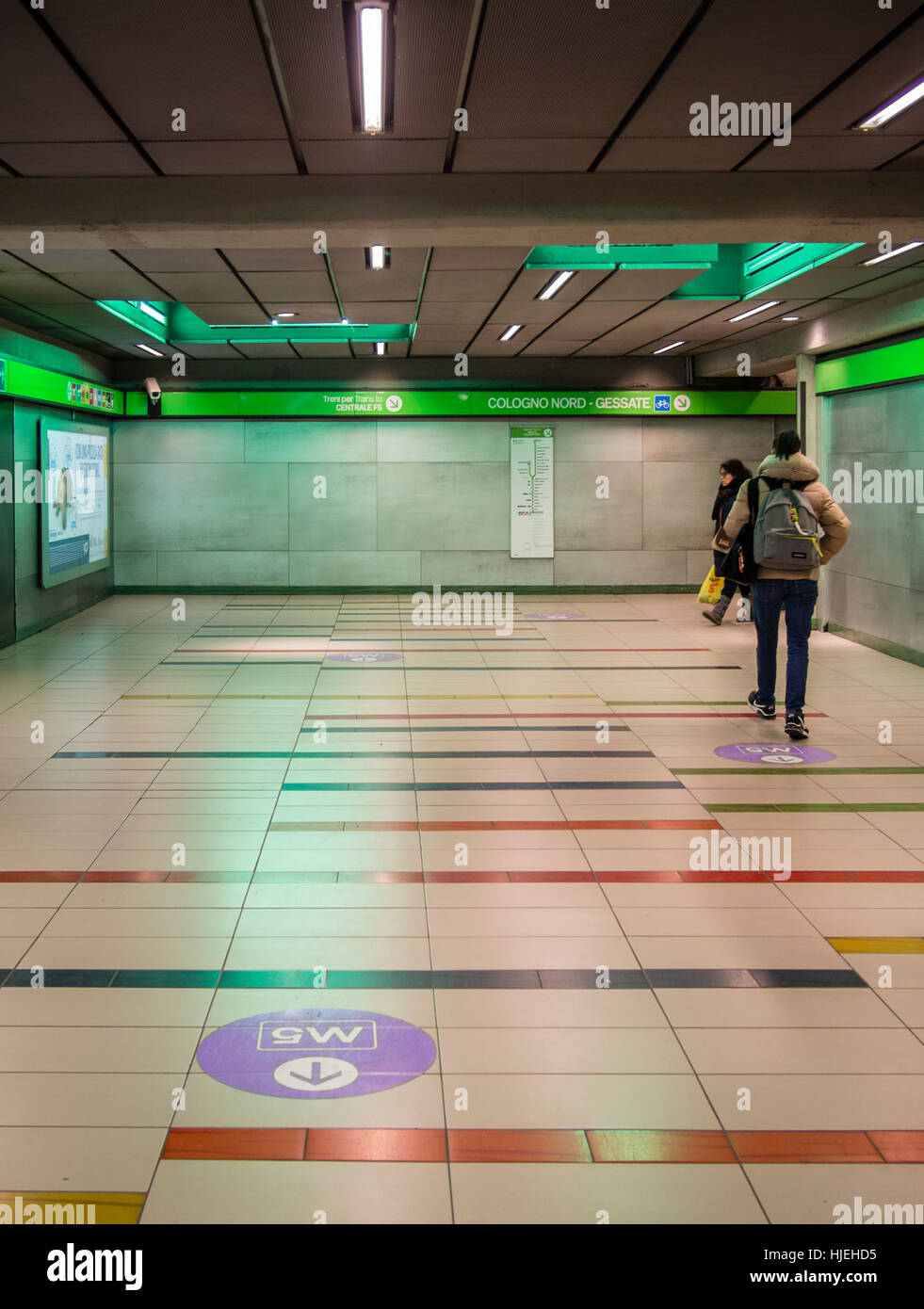 Milano Centrale Train Station, Metro Subway exit Stock Photo - Alamy