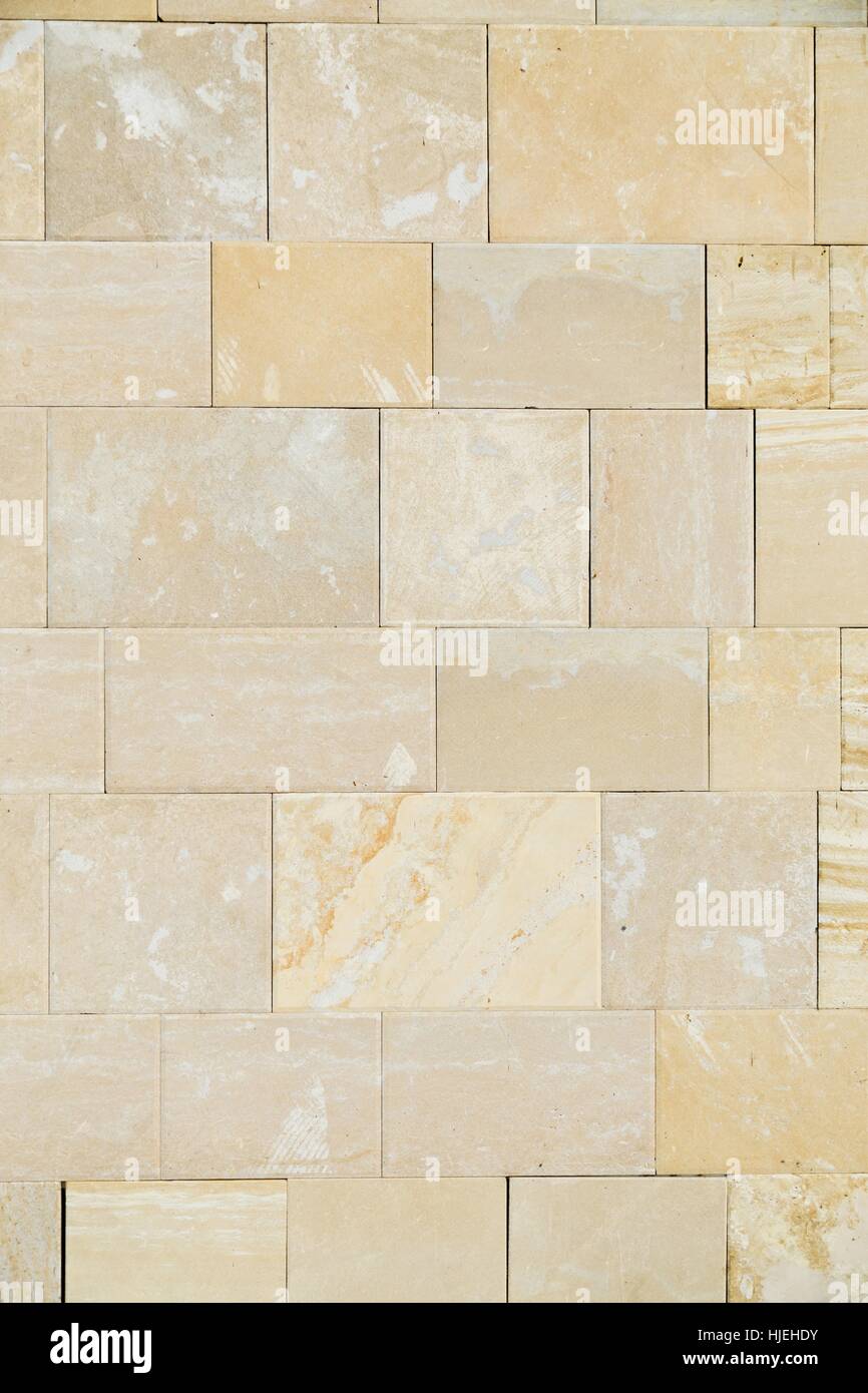 Stone wall pattern. Big concrete bricks outside Stock Photo - Alamy