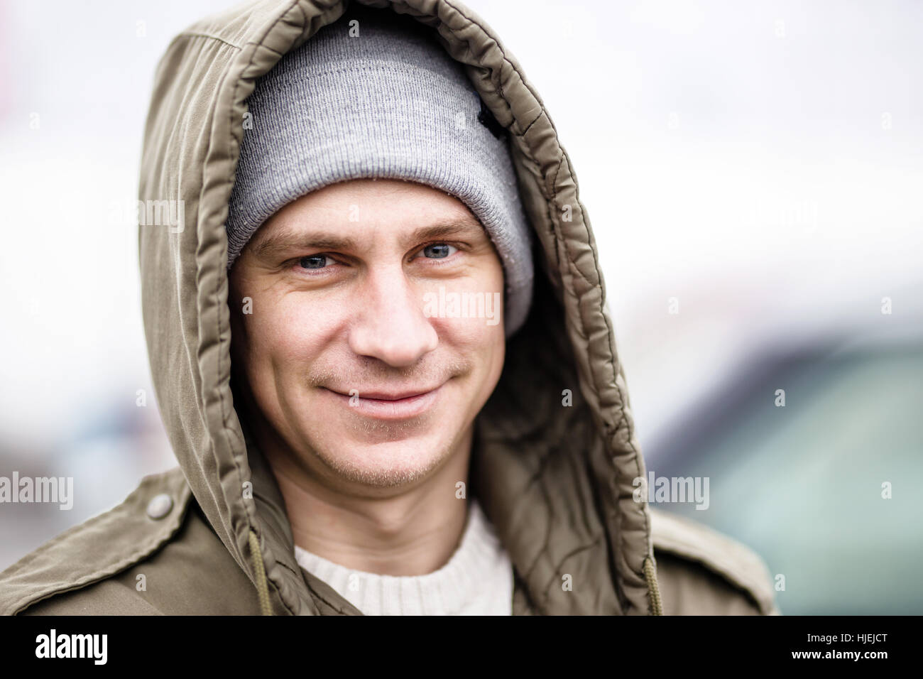 Man wearing green jacket hi-res stock photography and images - Alamy