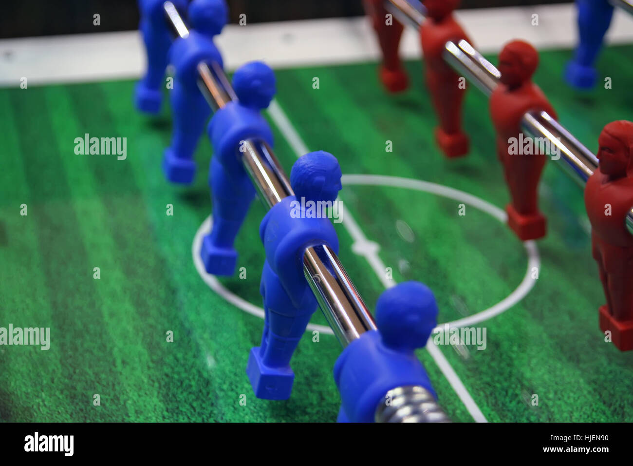 Table football figures. Table soccer figures Stock Photo - Alamy