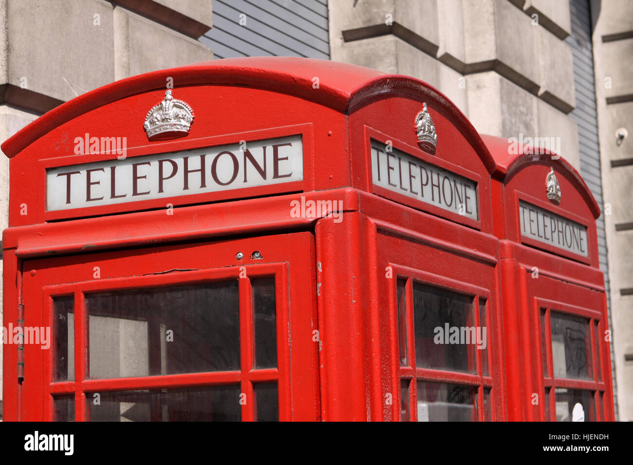 phone booths in london Stock Photo - Alamy