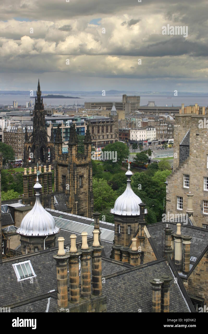 Architecture and nature parks in Edinburgh, Scotland, UK Stock Photo ...