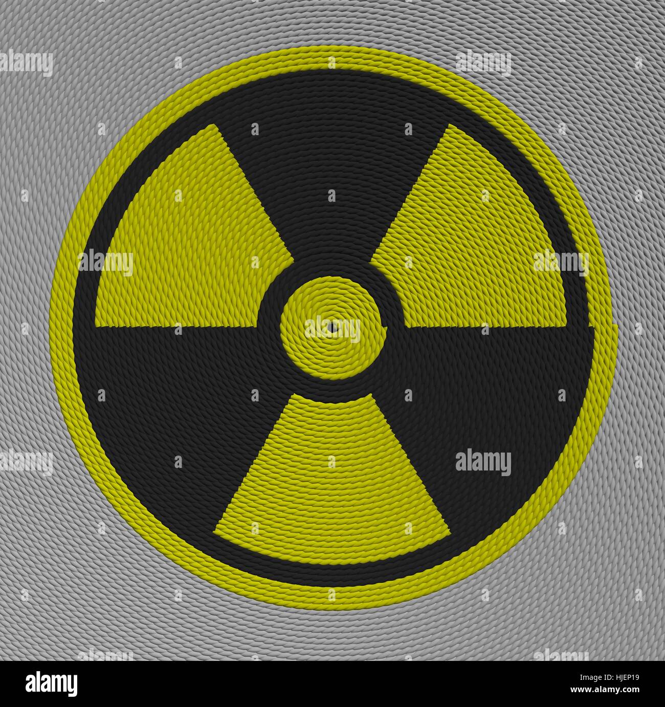 sign, signal, danger, radiate, nuclear power station, ropes ...