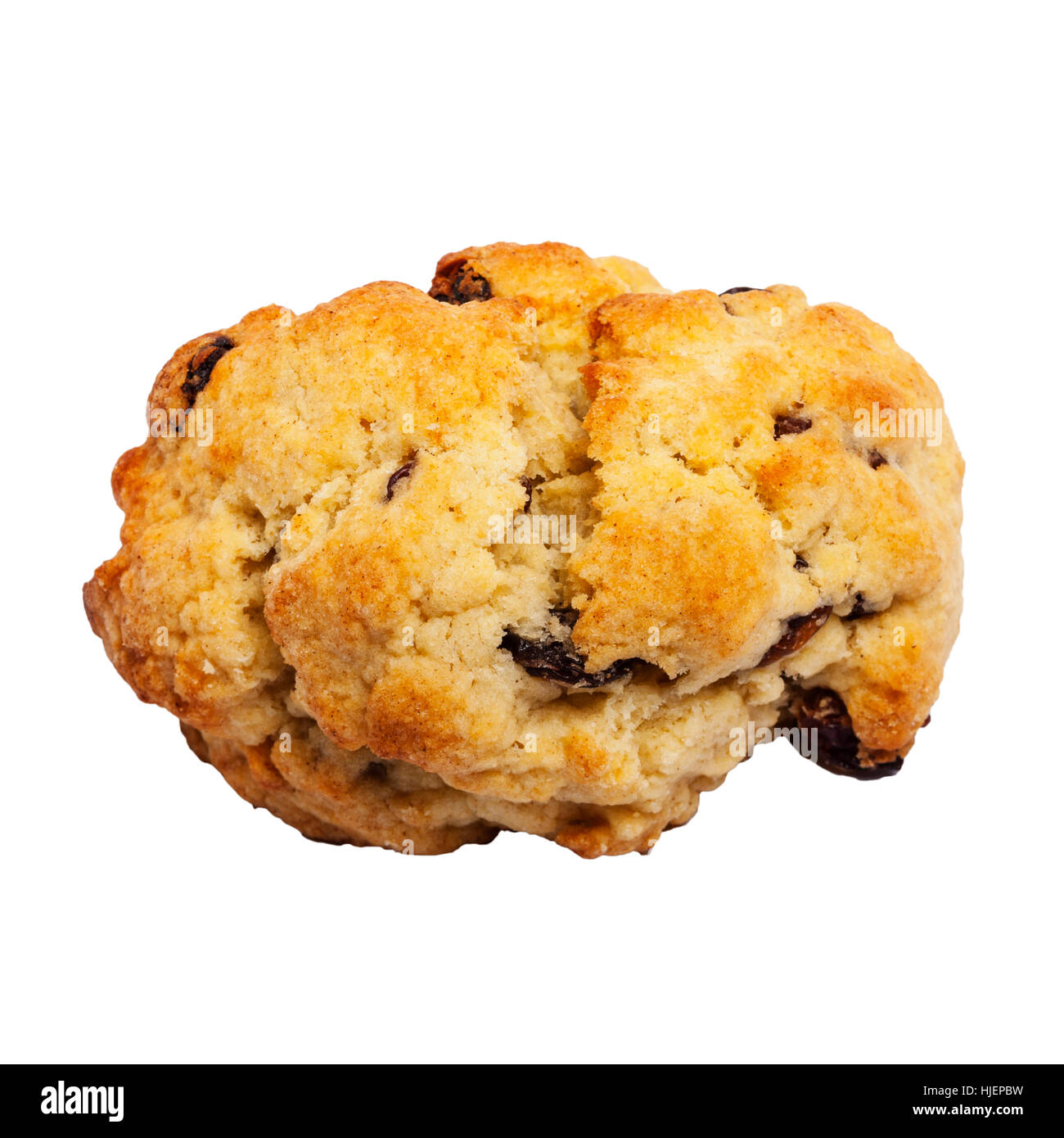 A home made rock cake on a white background Stock Photo - Alamy