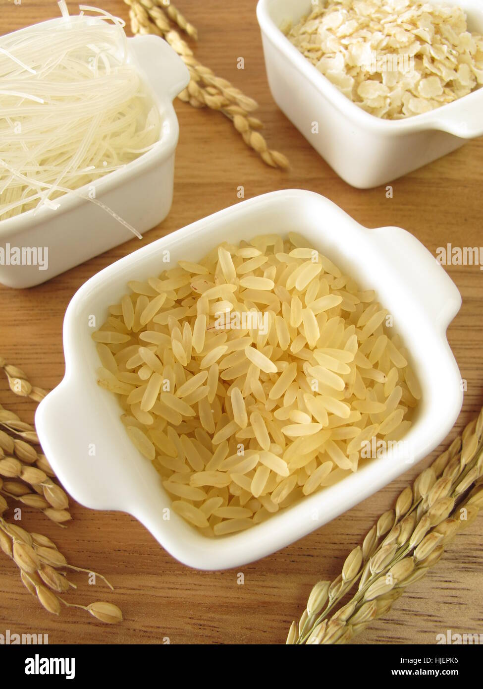rice,rice flakes and rice noodles Stock Photo - Alamy