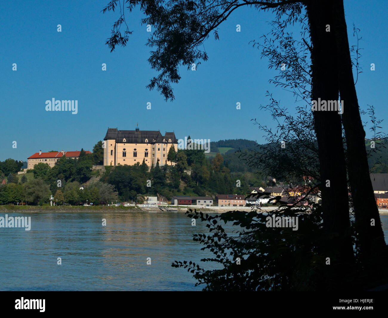 grein castle on the danube Stock Photo - Alamy