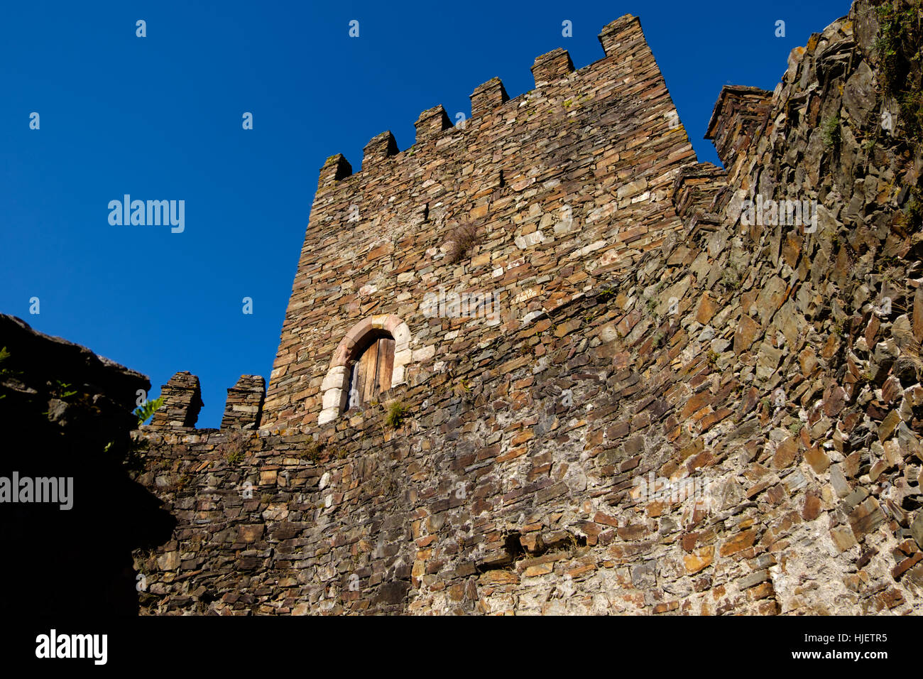 Manor house at the medieval castle in Lousã, Portugal, Europe Stock ...