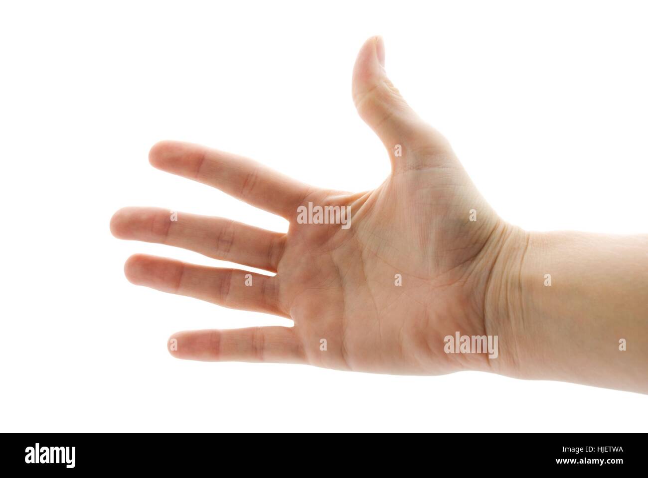 a hand in a presenting gesture, offering or showing something Stock ...